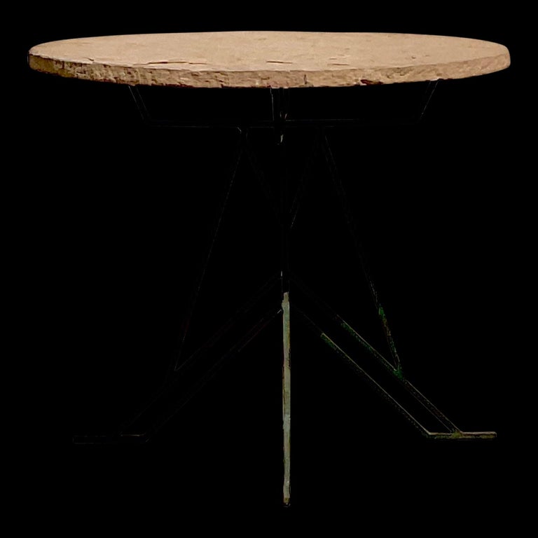 Vintage Postmodern Wrought Iron Table For Sale at 1stDibs