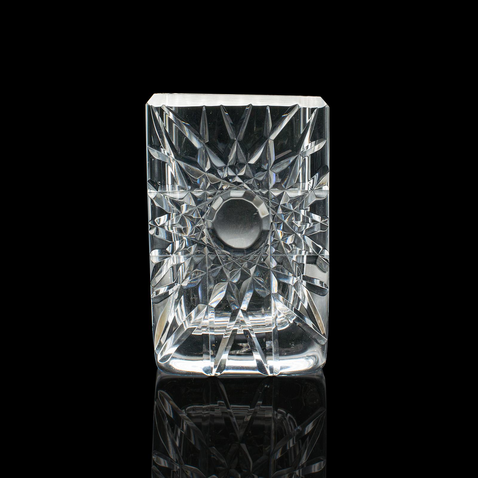 Vintage Posy Sleeve, Swedish, Cut Glass Flower Vase, Edenfalk, Skruf ...
