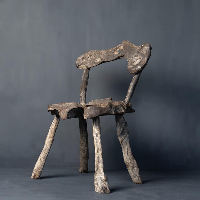Vintage Primitive Naturalistic Ironwood Tree Trunk Chair For Sale at ...