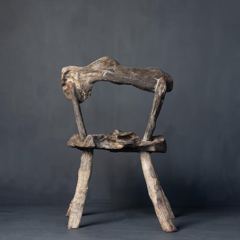 Vintage Primitive Naturalistic Ironwood Tree Trunk Chair For Sale at ...