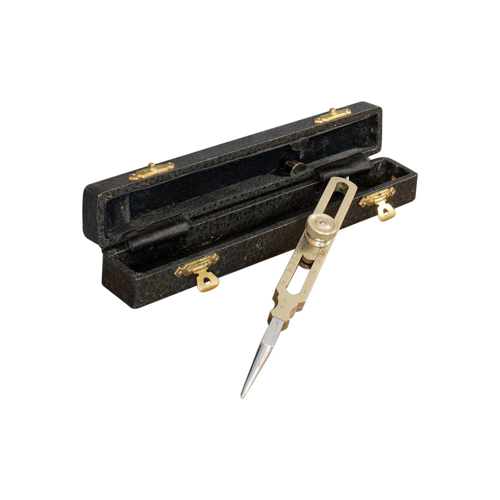 Vintage Proportional Divider, English, Brass, Compass, Draughtsman's ...