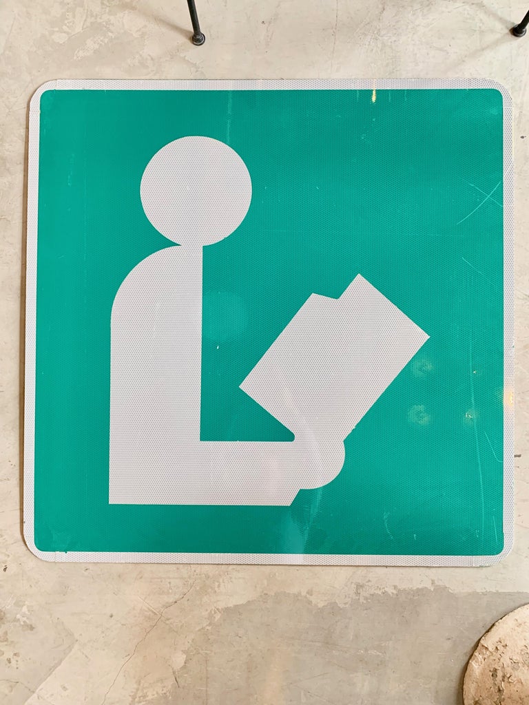 Vintage Public Library Sign at 1stdibs