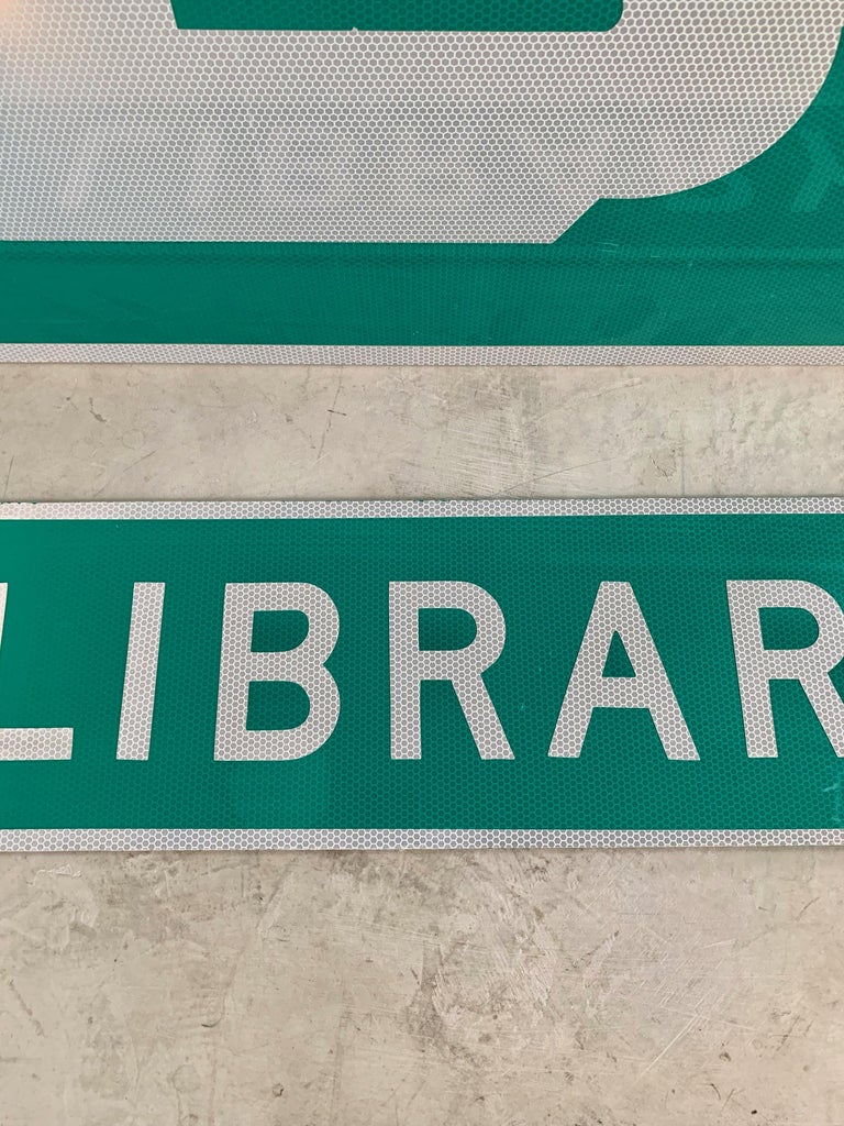 Vintage Public Library Sign at 1stdibs