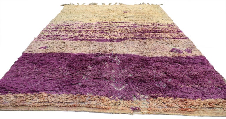 Vintage Purple Beni M'Guild Moroccan Rug with Bohemian Tribal Style For ...