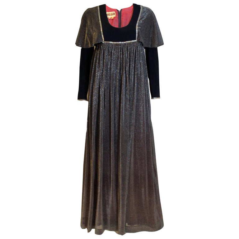 Vintage Quad Blue Gown For Sale at 1stDibs