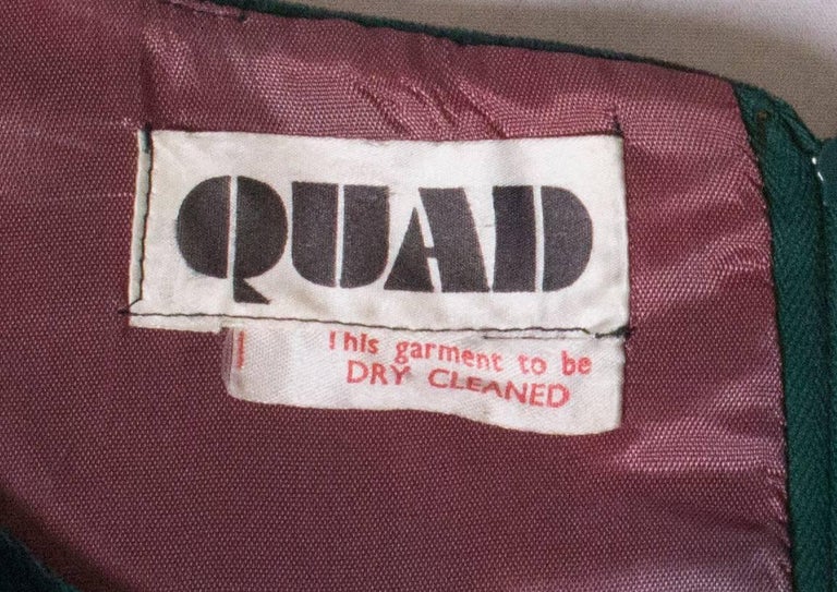 Quad Vintage green velvet Gown For Sale at 1stDibs | quad dress ...