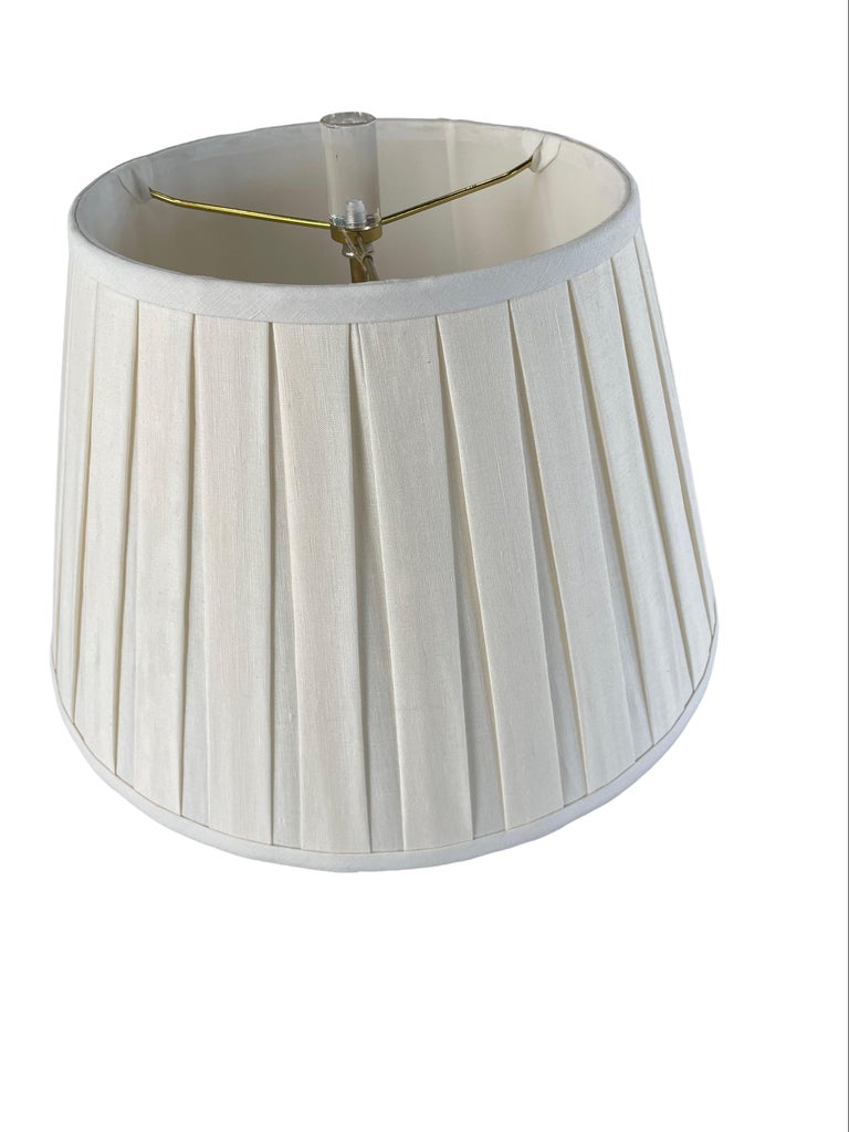 Vintage Quartz Crystal and Lucite Lamp and Shade with Lucite Finial For ...