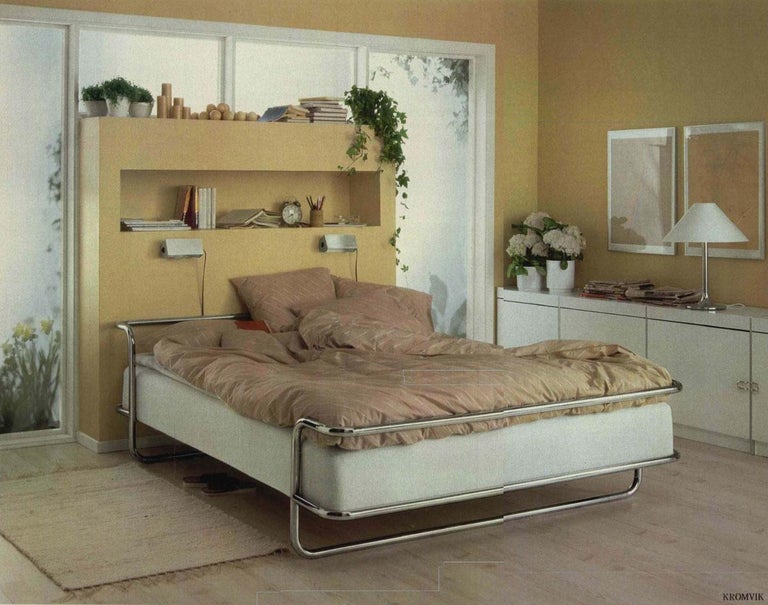Vintage King Chrome Bed "Kromvik" by Ikea For Sale at 1stDibs