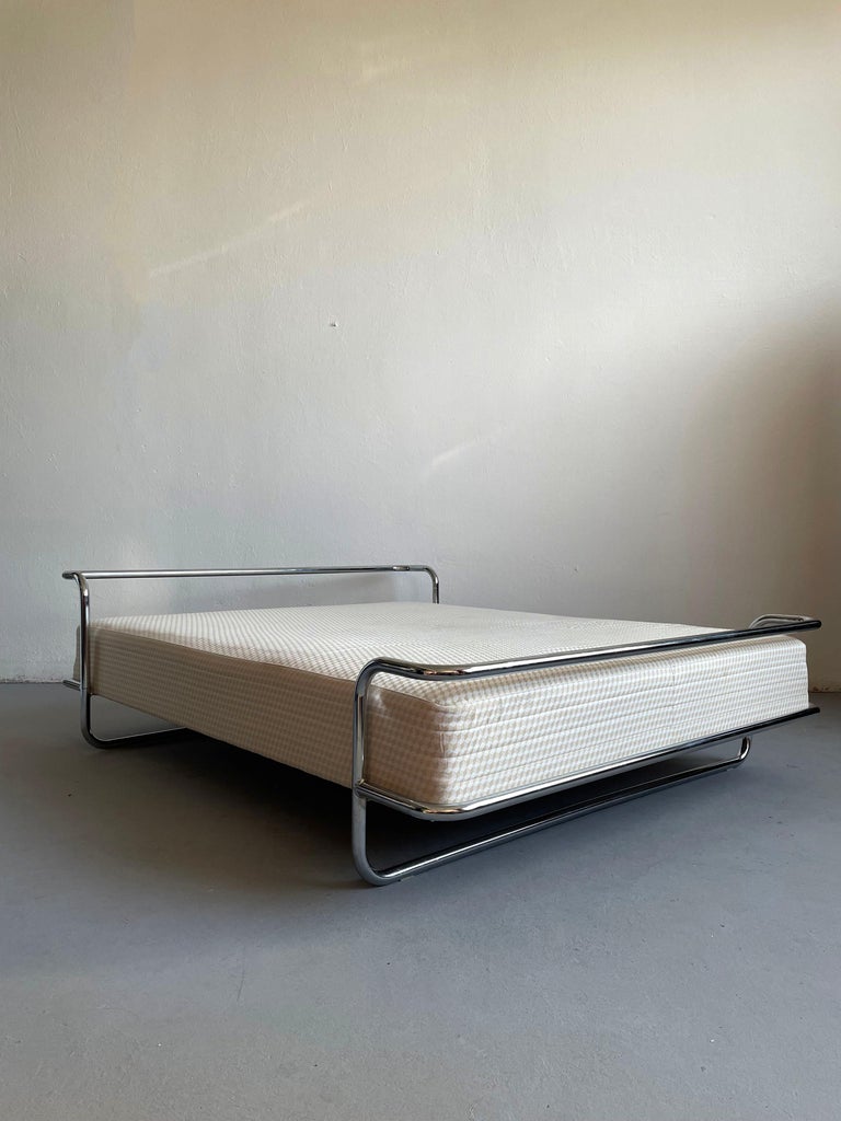 Vintage King Chrome Bed "Kromvik" by Ikea For Sale at 1stDibs