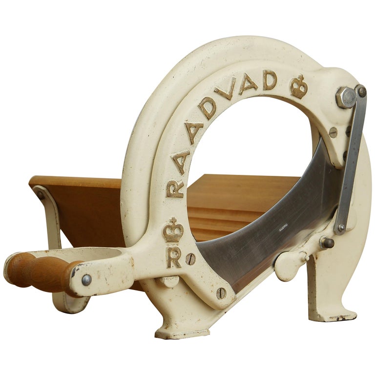 Vintage Raadvad by Ove Larsen Danish 1950s Cream Cast Iron Bread Slicer ...