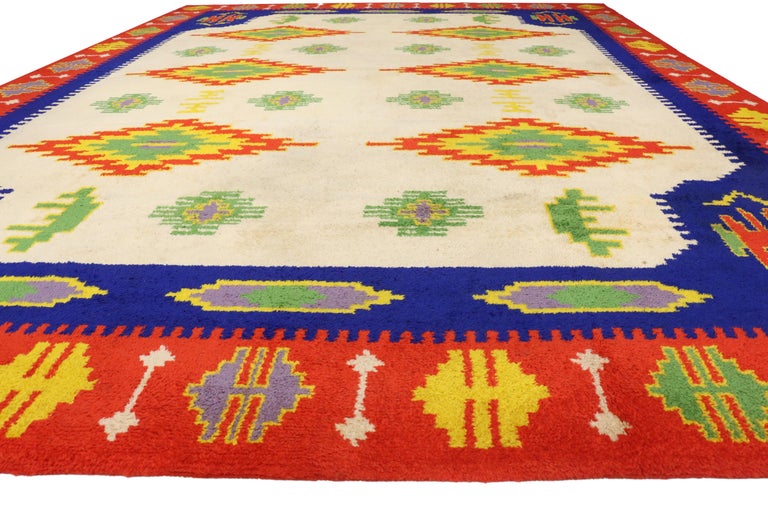 Vintage Rabat Moroccan Large Area Rug, Oversize Rug, Palace Size Carpet ...