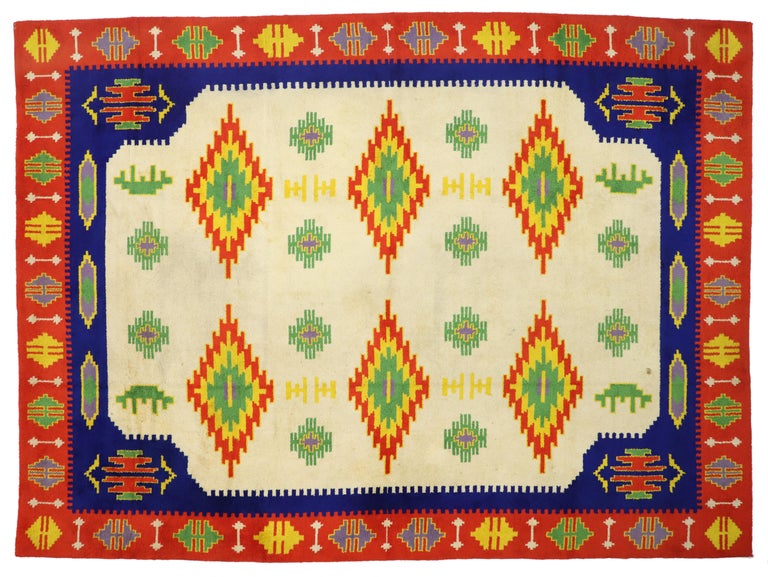 Vintage Rabat Moroccan Large Area Rug, Oversize Rug, Palace Size Carpet ...