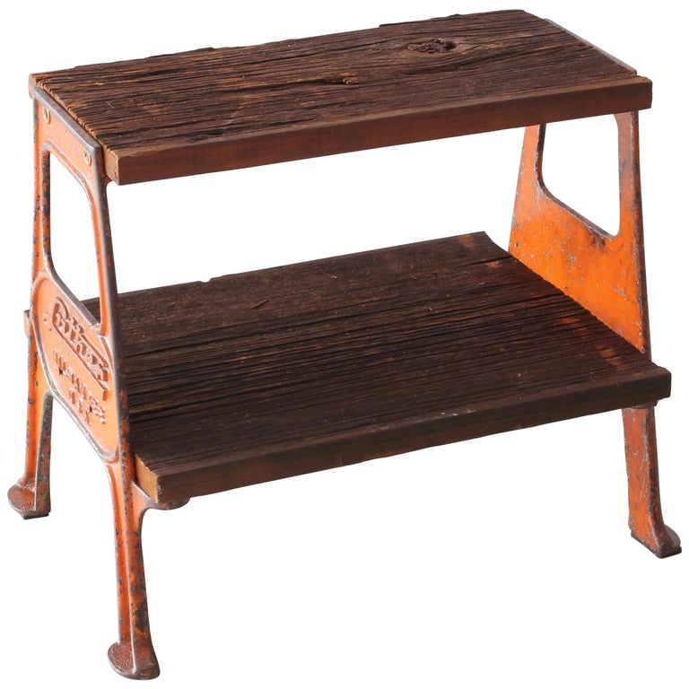 Vintage Railroad Step Stool at 1stDibs