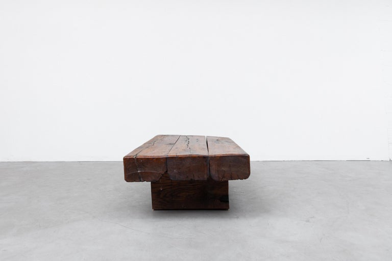 Vintage Railroad Tie Coffee Table at 1stDibs