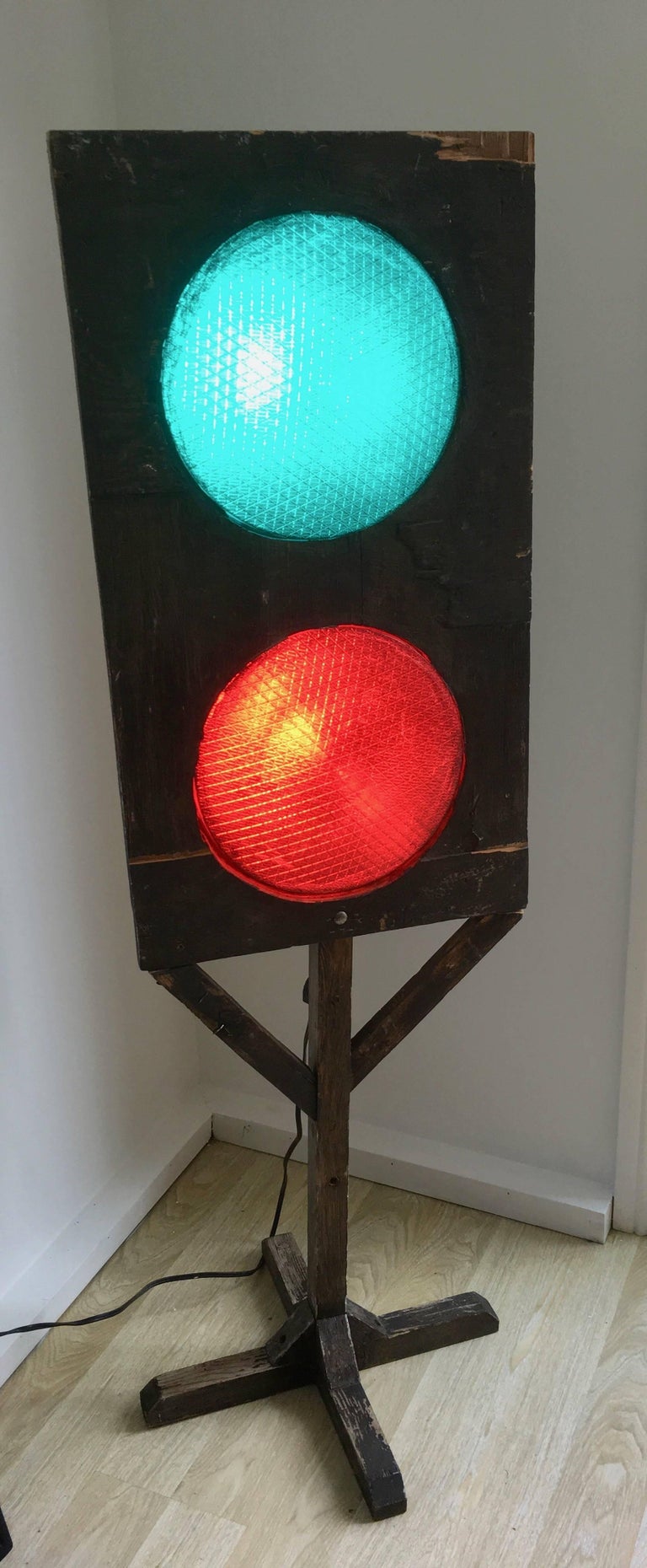 Vintage Railroad Track Folk Art Stoplight at 1stDibs