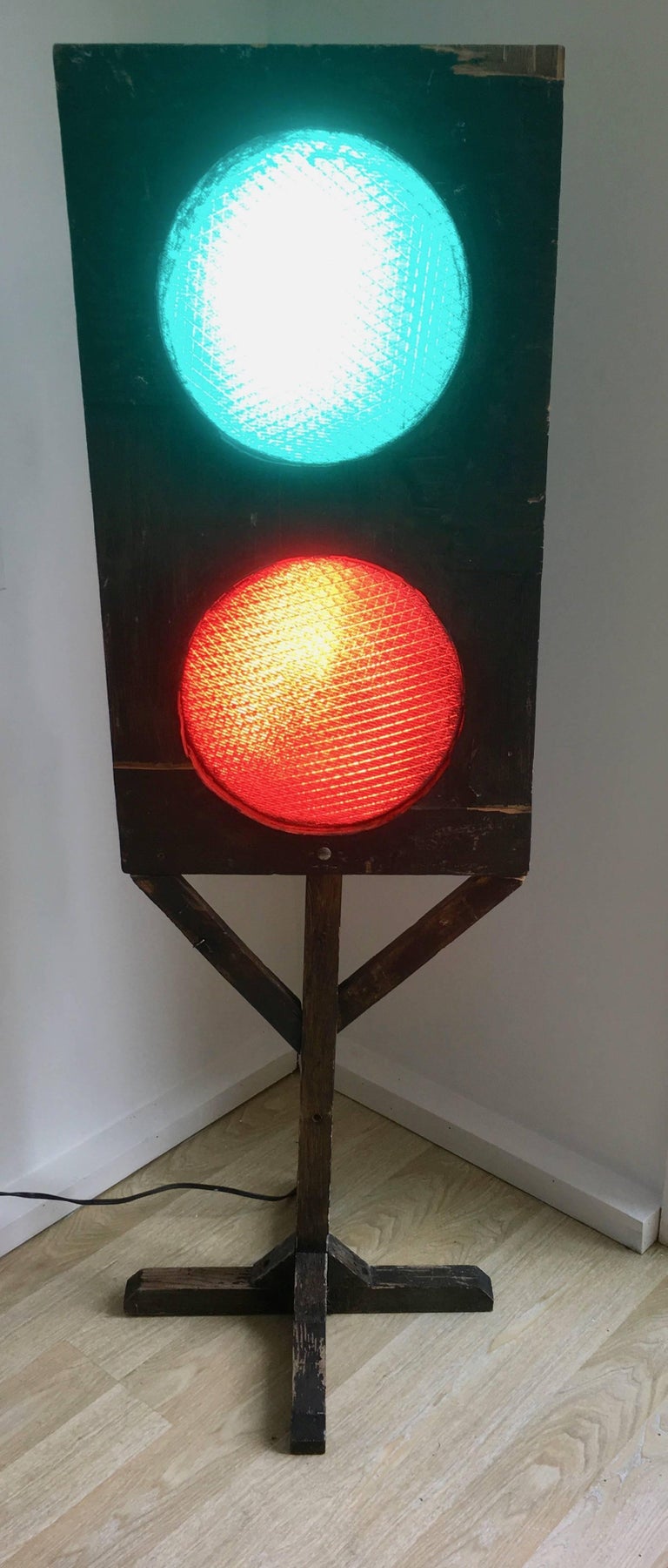 Vintage Railroad Track Folk Art Stoplight at 1stDibs
