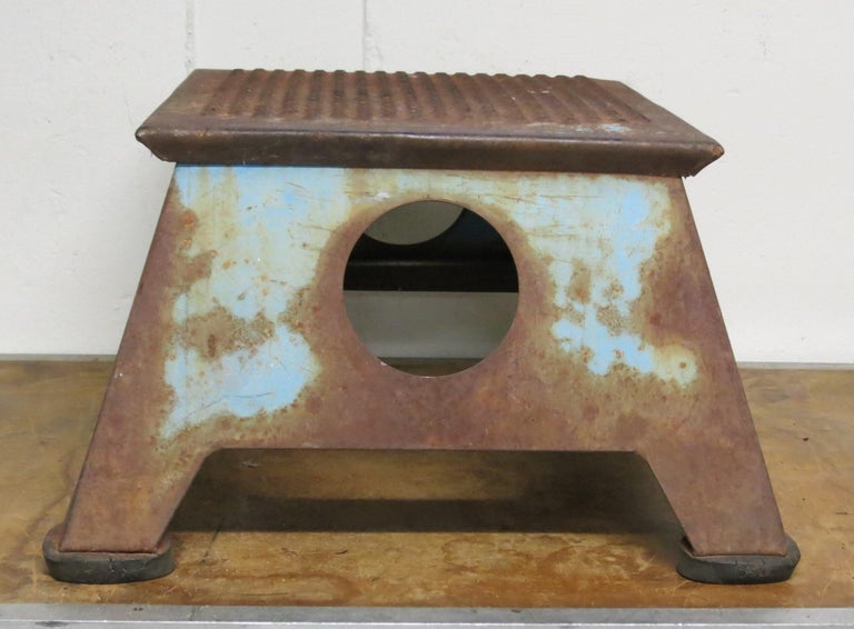 Vintage Railroad Train Conductor Step Stool Original Blue For Sale at ...