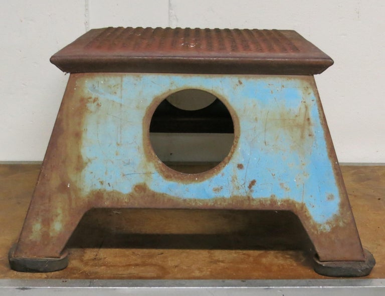 Vintage Railroad Train Conductor Step Stool Original Blue For Sale at ...