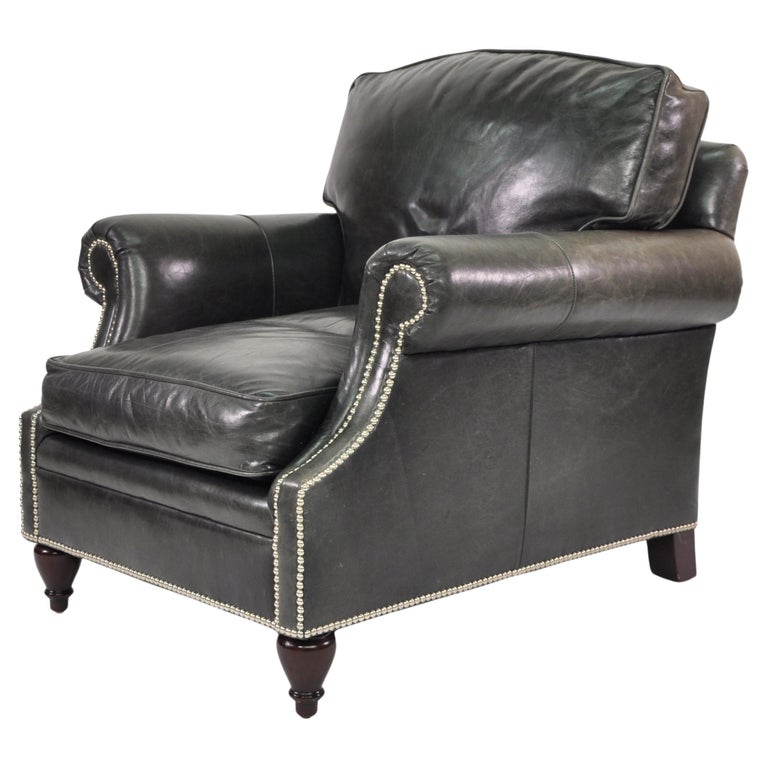 Vintage Ralph Lauren Nailhead Leather Club Chair at 1stDibs