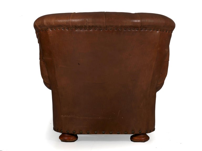 Vintage Ralph Lauren “Writer’s” Leather Wingback Armchair at 1stDibs