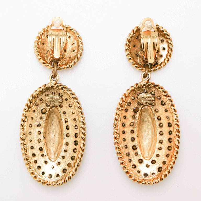 Vintage RAMBAUT Clip Earrings For Sale at 1stDibs