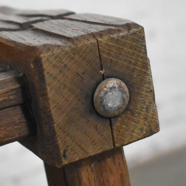 Vintage Ranch Oak Drawered End Table Acorn Brown Finish by A. Brandt ...