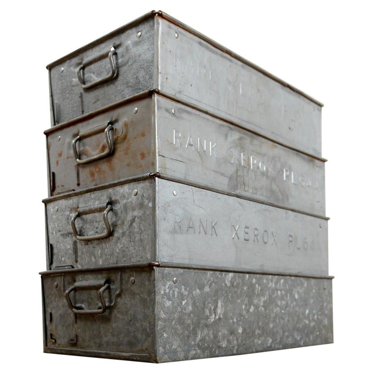 Vintage Rank Xerox Galvanized Boxes, 20th Century For Sale at 1stDibs ...