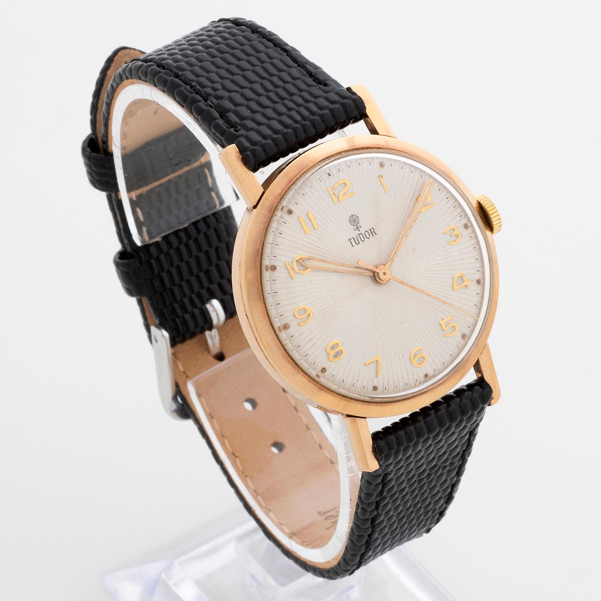 Vintage and Rare 9K Yellow Gold Tudor Dress Watch, Rolex Ref 6371 ...