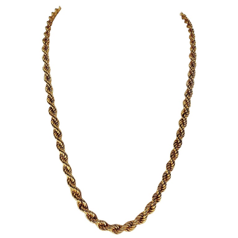 Vintage Rare and Heavy Rope Chain Link 14 Karat Gold at 1stDibs | heavy ...