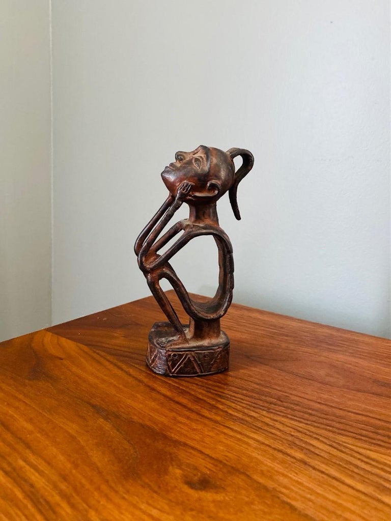 Vintage Rare Bronze Tribal Ancestor Sculpture For Sale at 1stDibs