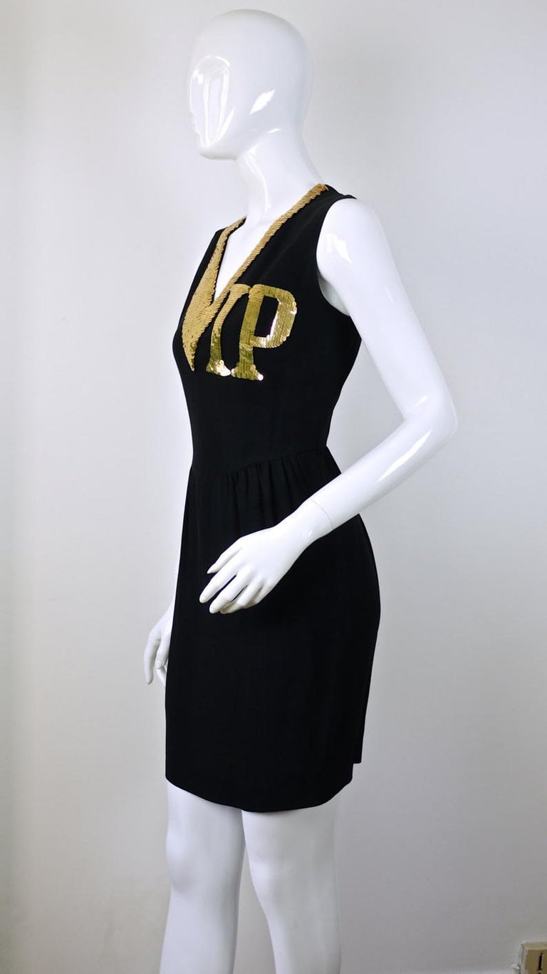 Vintage RARE COUTURE VIP Black Dress For Sale at 1stDibs | black ...