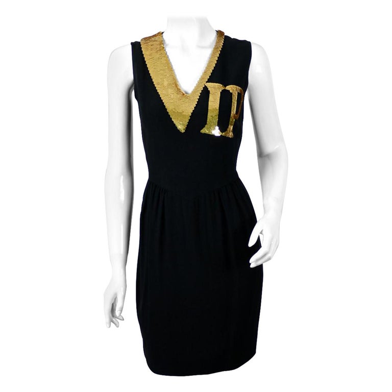 Vintage RARE COUTURE VIP Black Dress For Sale at 1stDibs | black ...