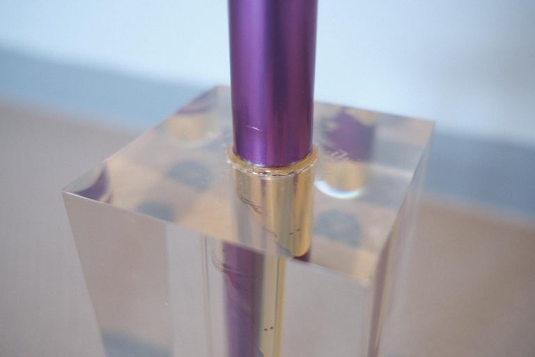 【Vintage rare】Shiro Kuramata Flower Vase #01 Violet For Sale at 1stDibs