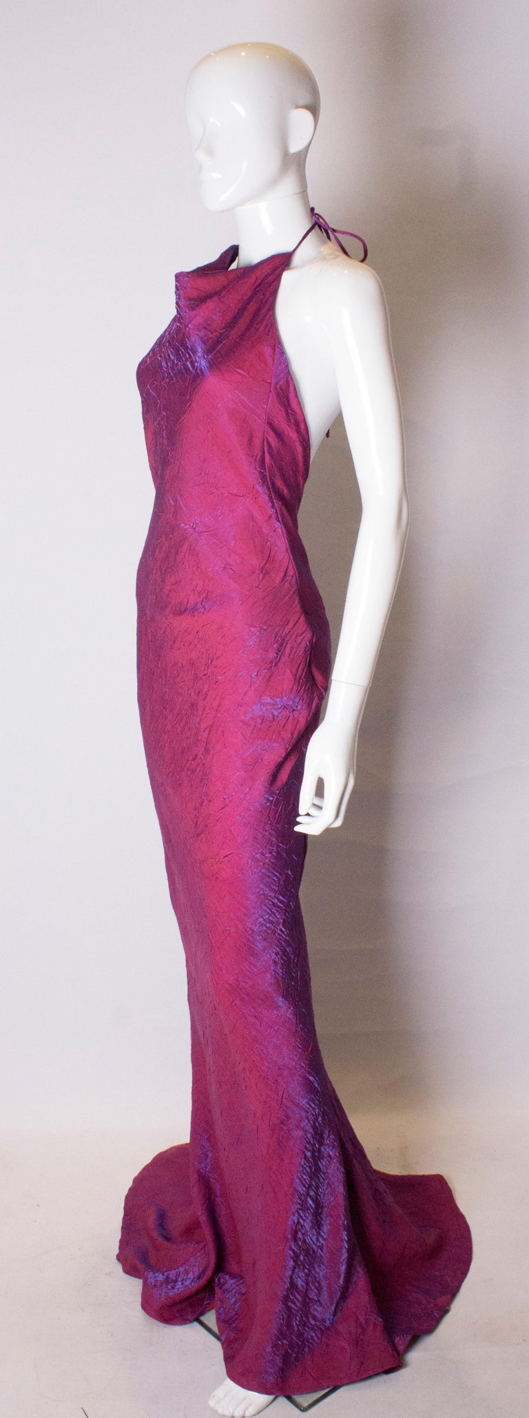 Vintage Raspberry Colour Evening Gown at 1stDibs | raspberry evening gown