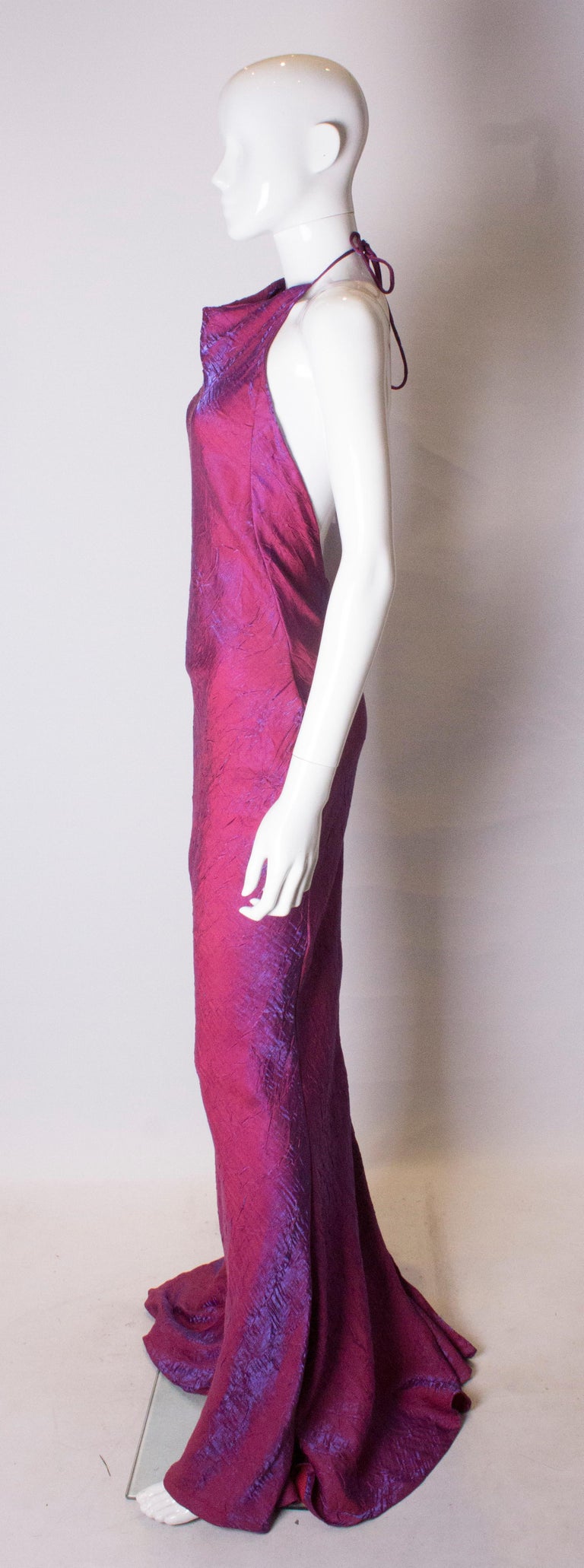 Vintage Raspberry Colour Evening Gown at 1stDibs | raspberry evening gown