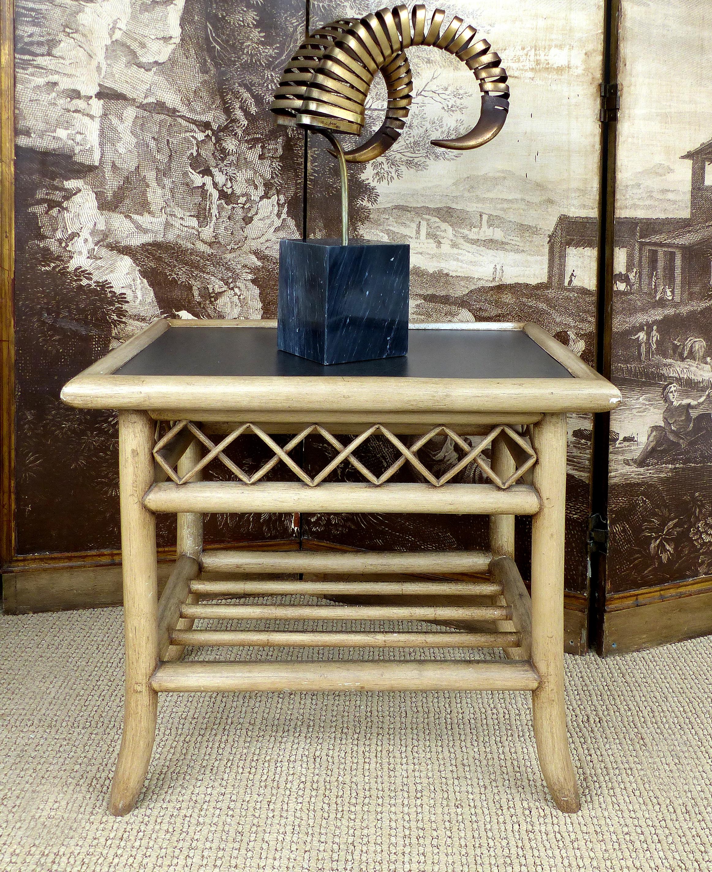 Vintage Rattan and Laminate Side Tables at 1stDibs | vintage rattan ...