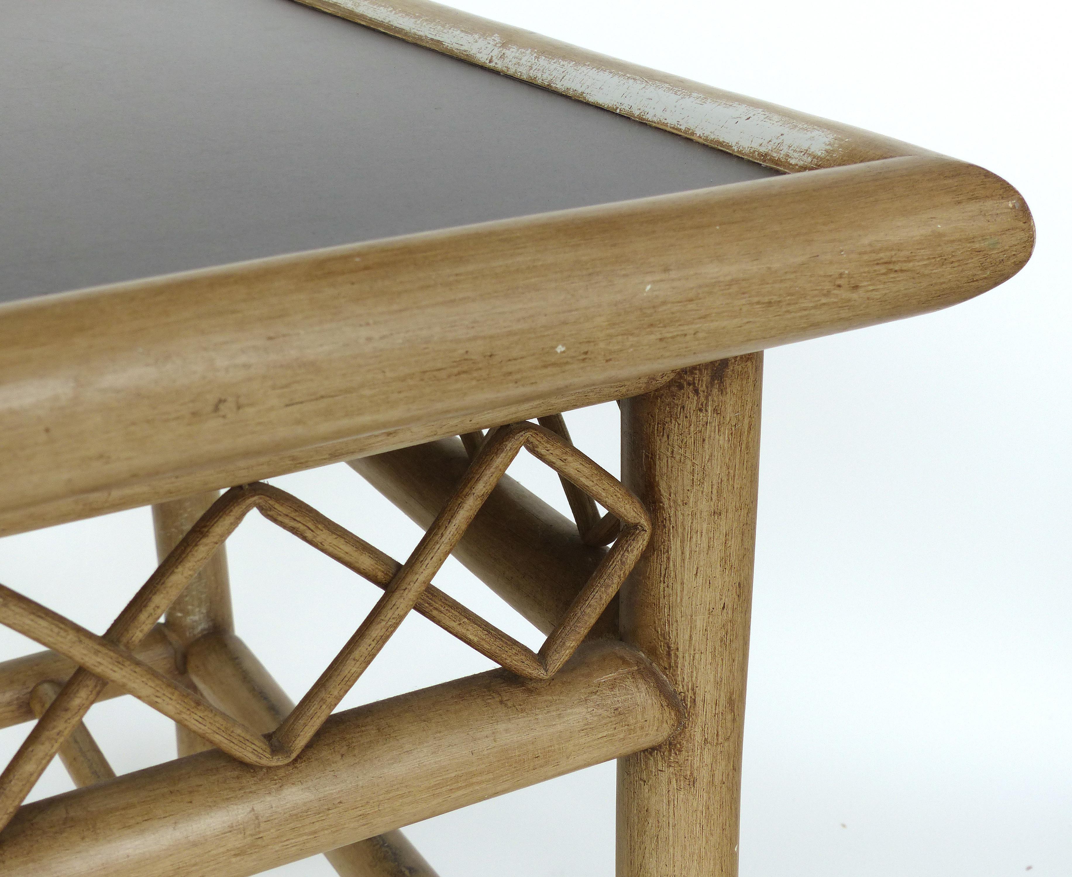 Vintage Rattan and Laminate Side Tables at 1stDibs | vintage rattan ...
