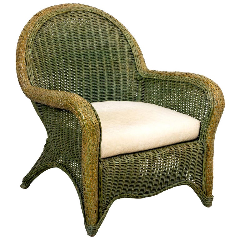 Vintage Rattan Arm Chair at 1stDibs