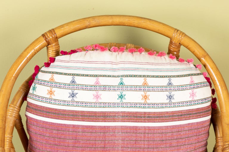Vintage Rattan Chair with Injiri Cushions For Sale at 1stDibs | vintage ...
