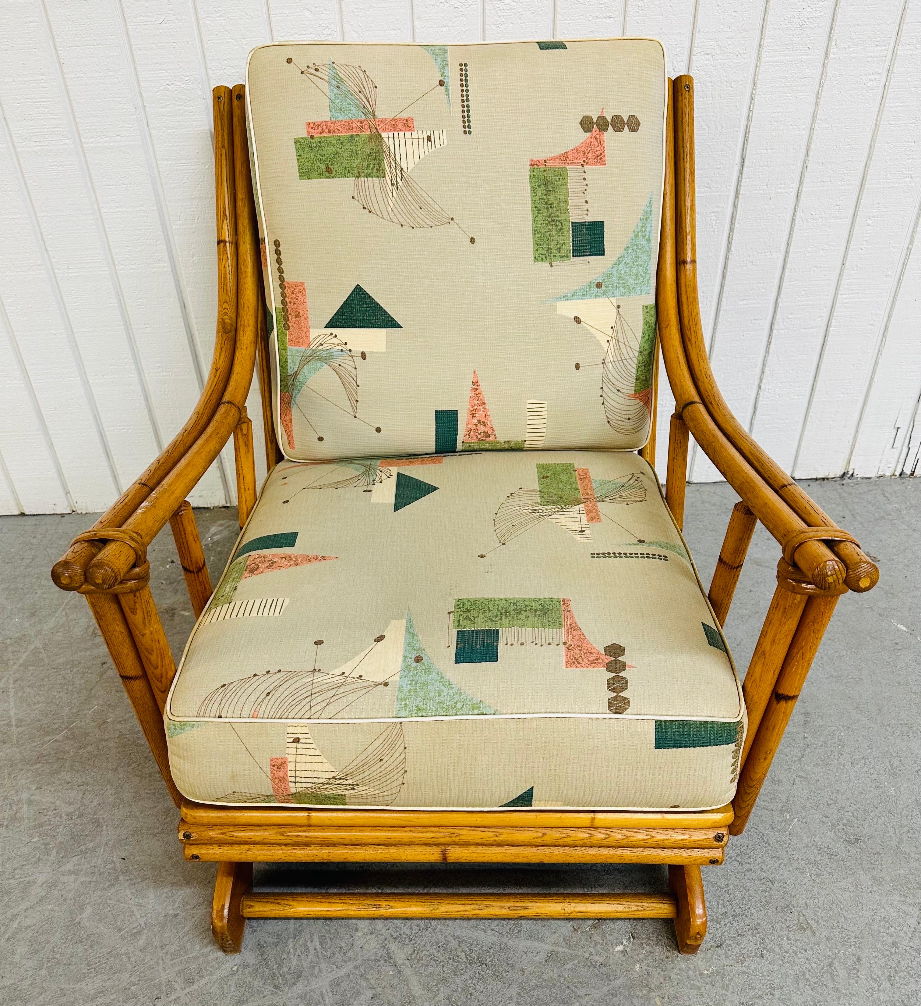 Vintage Rattan Lounge Chair For Sale at 1stDibs