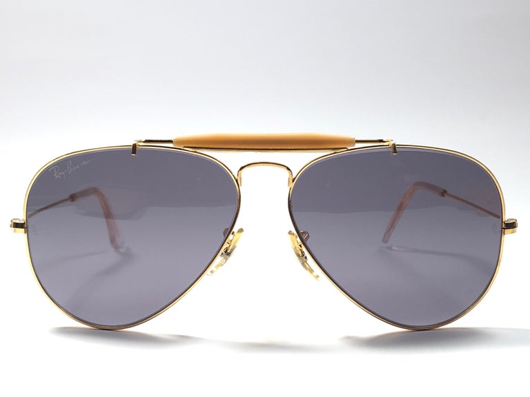 Vintage Ray Ban Outdoorsman 58mm G20 Grey Chromax Lenses Bandl Sunglasses At 1stdibs Ray Ban