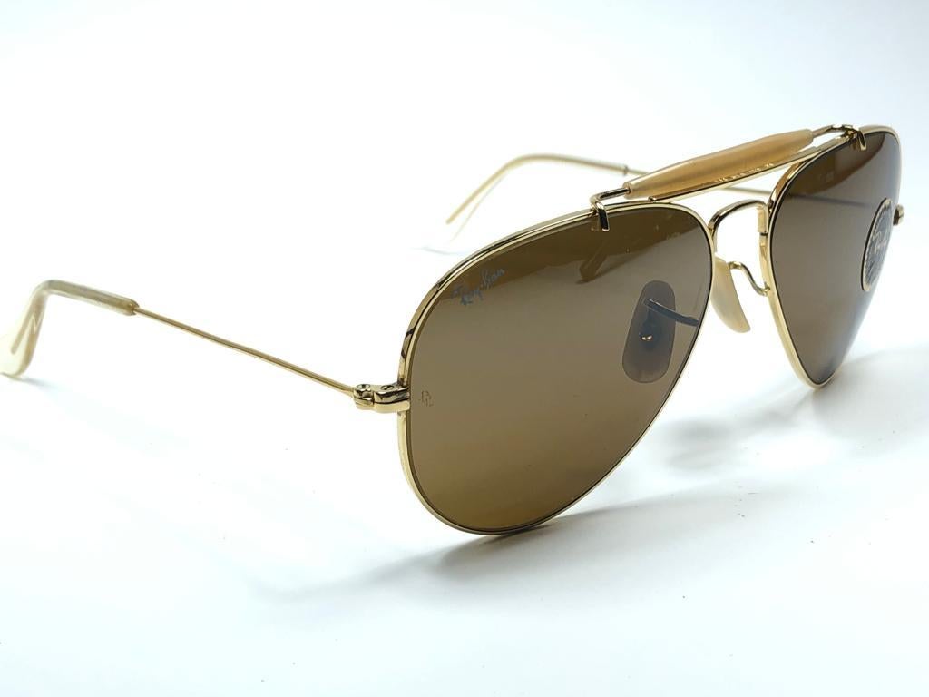 Vintage Ray Ban Outdoorsman Gold 58Mm B15 Top Mirror Lenses B&L ...