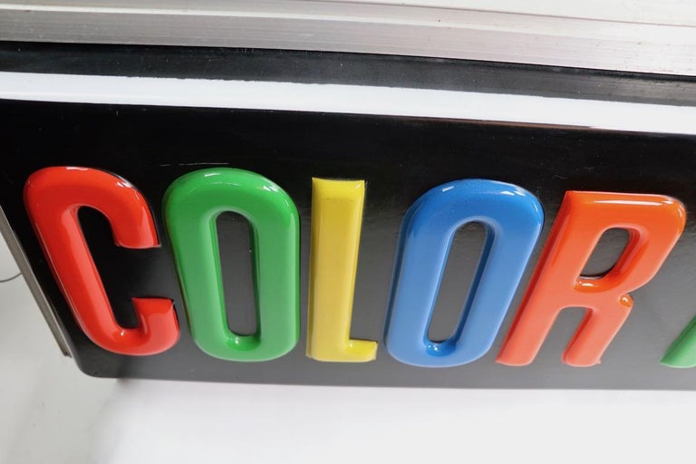 Vintage RCA COLOR TV Sign at 1stDibs | color tv by rca sign, vintage rca tv