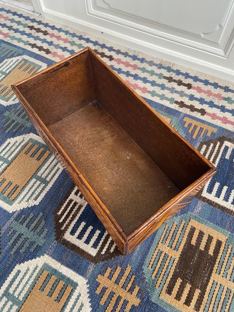 Vintage Rectangular Bamboo Flower Planter, Italy, 1950s For Sale at 1stDibs
