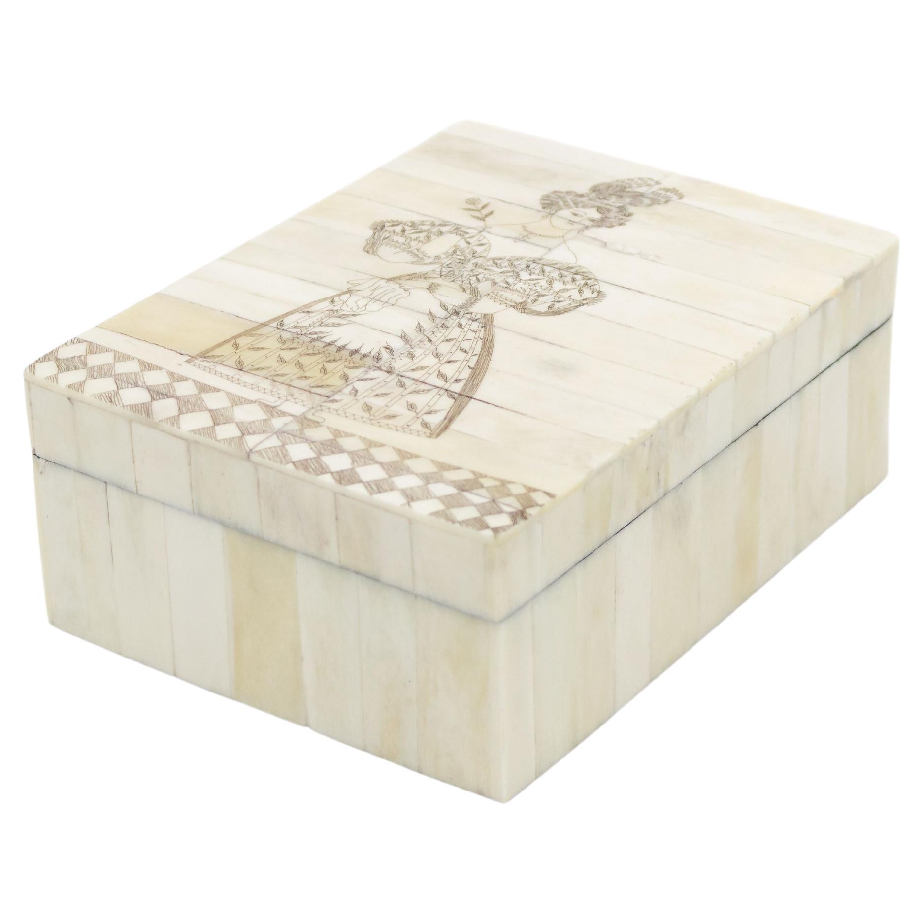 Custom Italian Rectangular Taupe Leather Box For Sale at 1stDibs