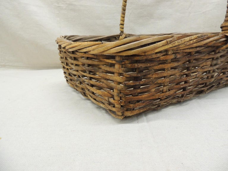 Vintage Rectangular Flowers Collecting Basket For Sale at 1stDibs ...