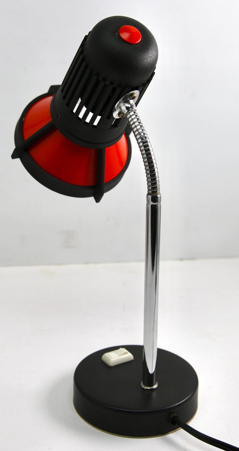 Vintage Red Adjustable Desk/Side Table Lamp by Massive, 1970s For Sale ...
