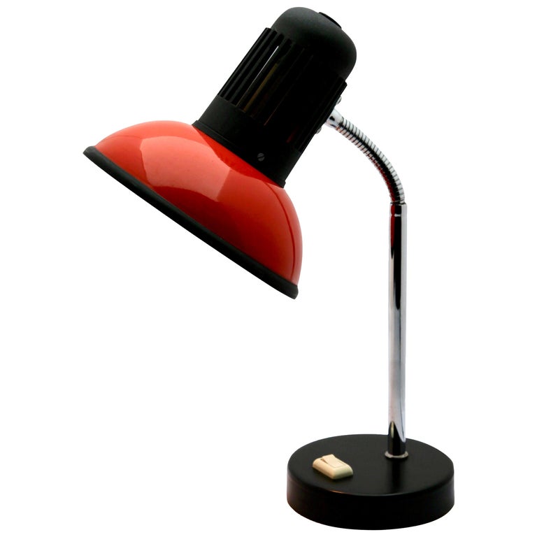 Vintage Red Adjustable Desk/Side Table Lamp by Massive, 1970s For Sale ...