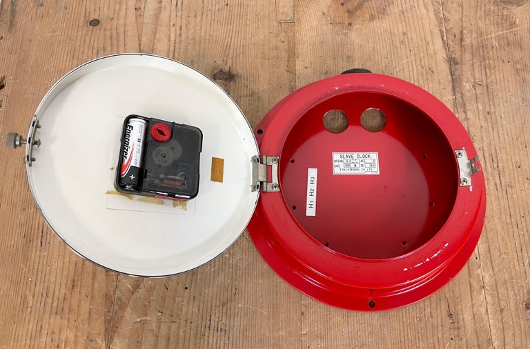 Vintage Red Citizen Navy Wall Clock, 1970s at 1stDibs