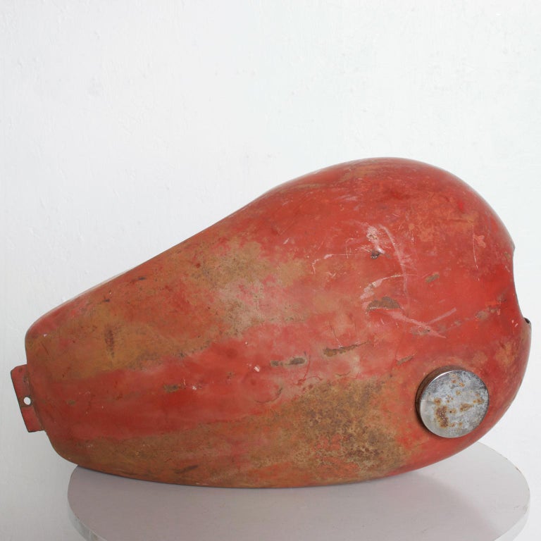 Vintage Red Metal Motorcycle Gas Tank Triumph? Indian? Harley? Puch ...